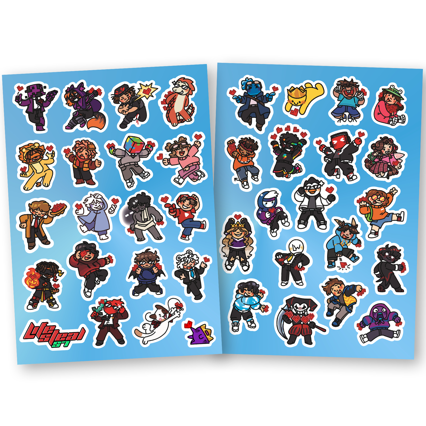 Lifesteal Season 7 Sticker Pack – Lifesteal Merch Store
