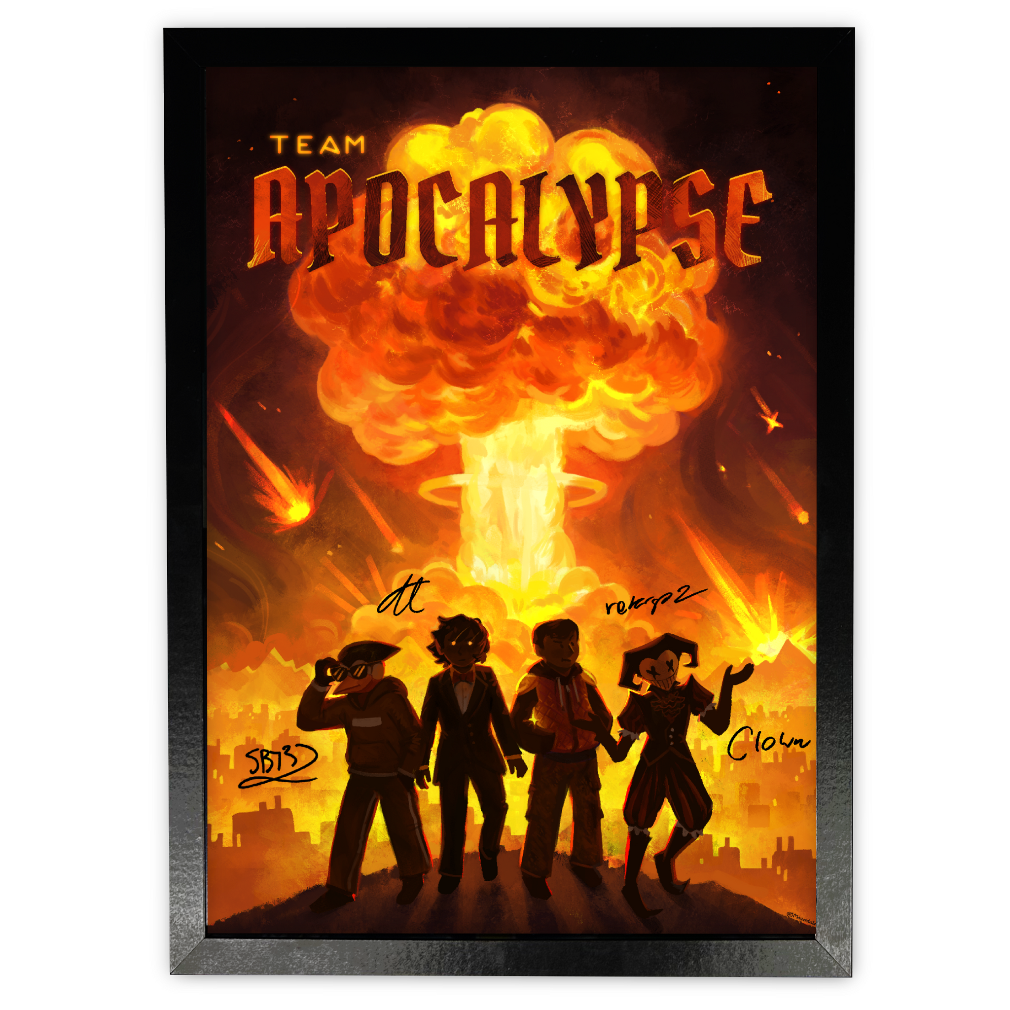 Hand-Signed | Team Apocalypse Poster – Lifesteal Merch Store